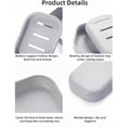4-pack plastic soap dish, double-layer soap container drainage soap ...