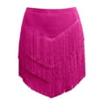 Adult Skirt Women's Fringe Asymmetric Skirt Party Holiday Hot Pink L ...