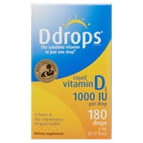 Ddrops® Adult Liquid Vitamin D3 Drops, 1000 IU Per Drop, 0.17 fl oz ...