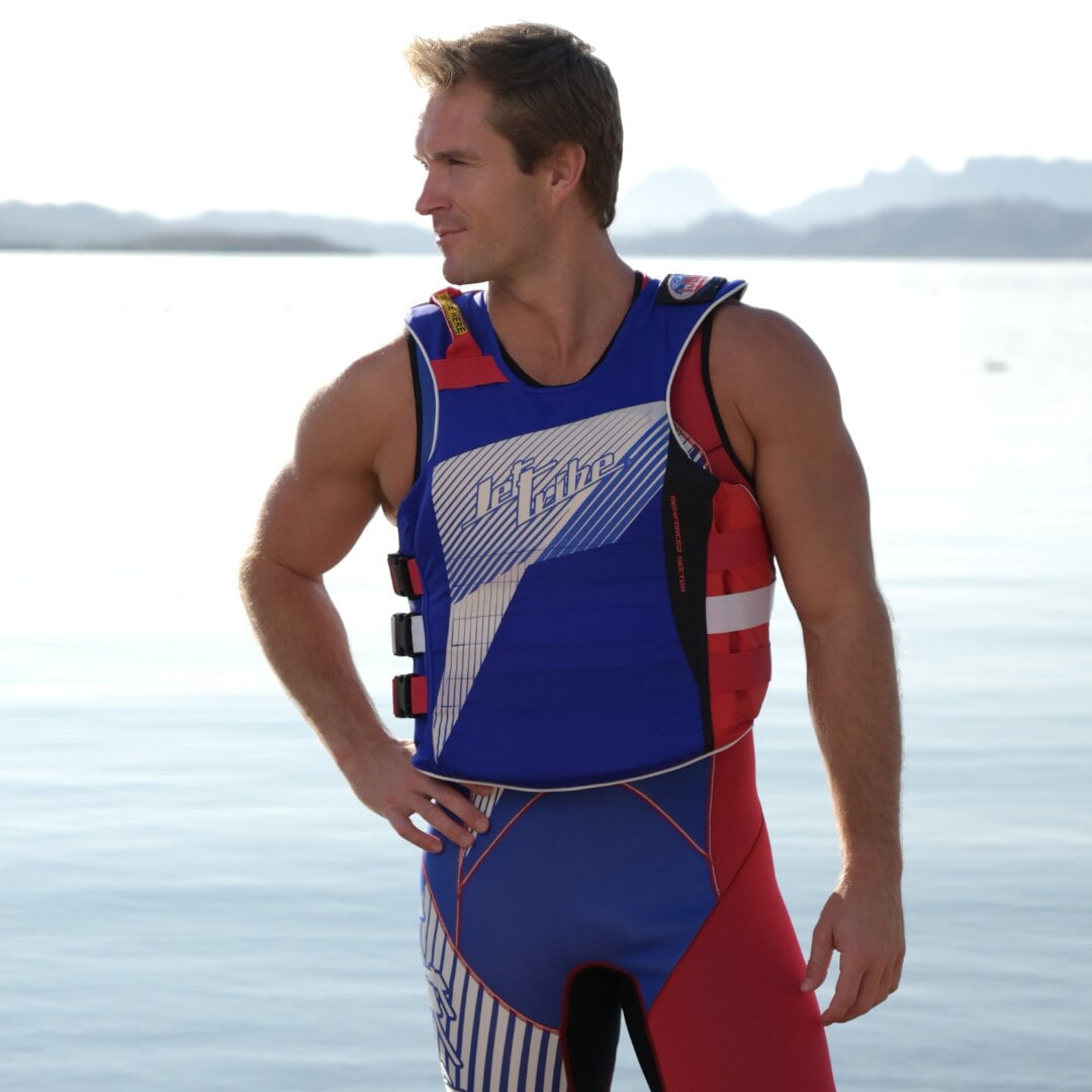 USCG Hyper Vest | Blue / Red | Coast Guard Approved Type 3 | Side-Entry ...