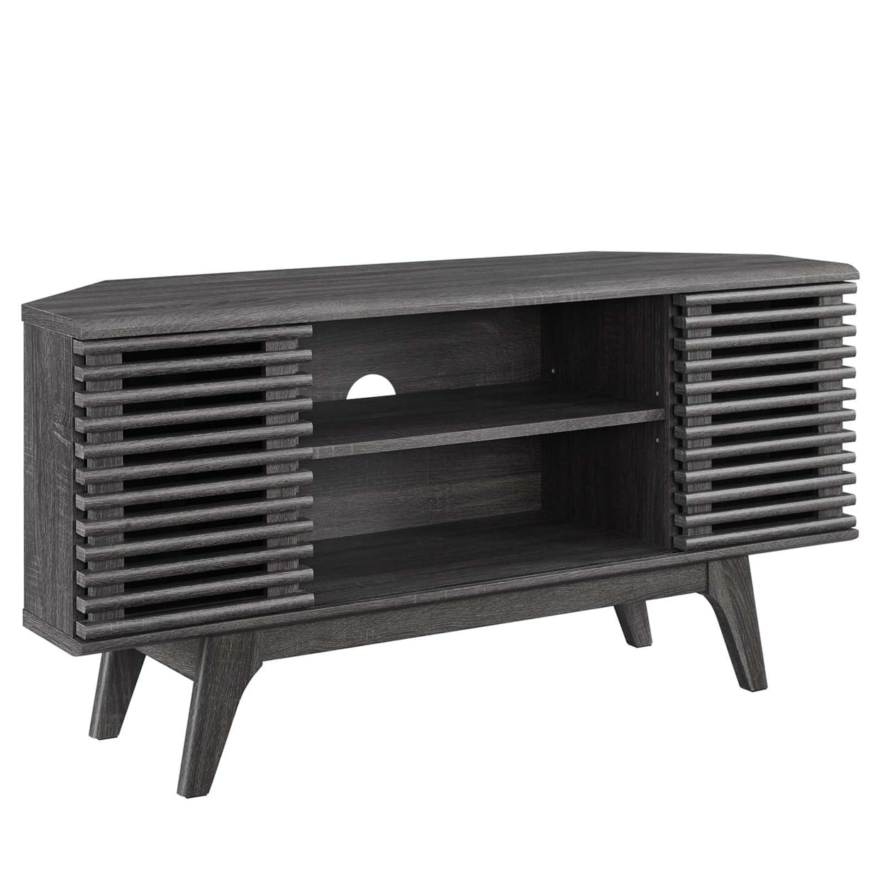 Click here for Modway Render 46 Corner Tv Stand Charcoal 15x46x23 prices