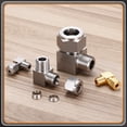 Uxcell 304 Stainless Steel Compression Tube Pipe Fitting, 90 Degree ...