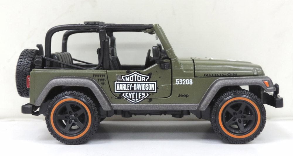 Jeep Wrangler Rubicon, Green - Maisto HD Custom 32190GN - 1/27 scale ...