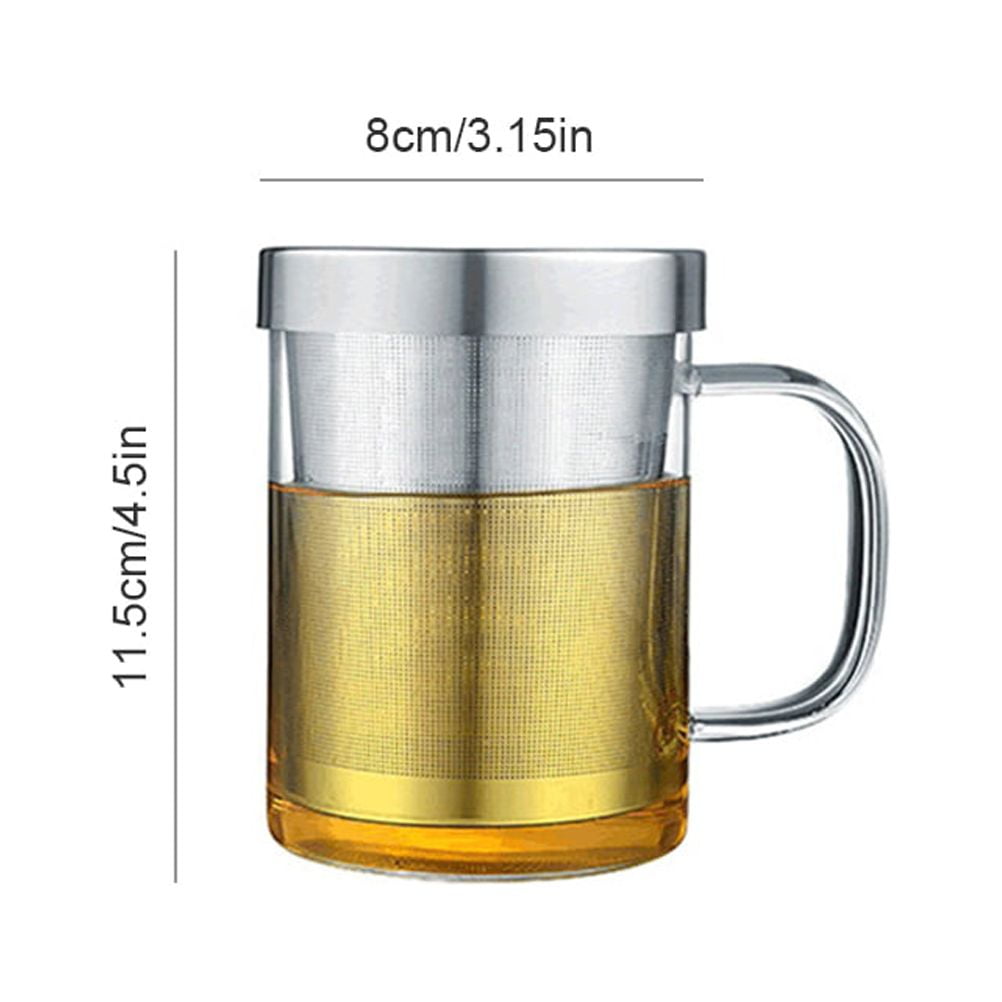 Click here for Adhoreca 450ml Infuser Glass Tea Cup Borosilicate... prices