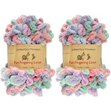 JubileeYarn Fun Finger Loops Yarn - Polyester Jumbo Loop Yarn - 100g ...