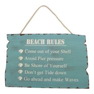 Ocean Rules Seashell Beach Design 12 x 12 Wood Pallet Design Wall Art ...