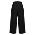 Bainana Casual High Waist Wide Leg Cropped Pants For Women Solid Color ...