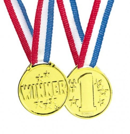 Gold "Winner" Medals - Stationery - 12 Pieces - Walmart.com