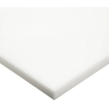 BuyPlastic Natural White HDPE Plastic Sheet 1/2" x 6" x 6", High ...