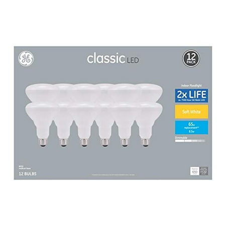 GE Classic 12-Pack 65 W Equivalent Dimmable Warm White R30 LED Light ...