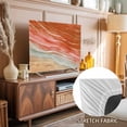 Abstract Orange TV Dust Cover 40 Inch, Ocean Beach Lines Waves Gradient ...