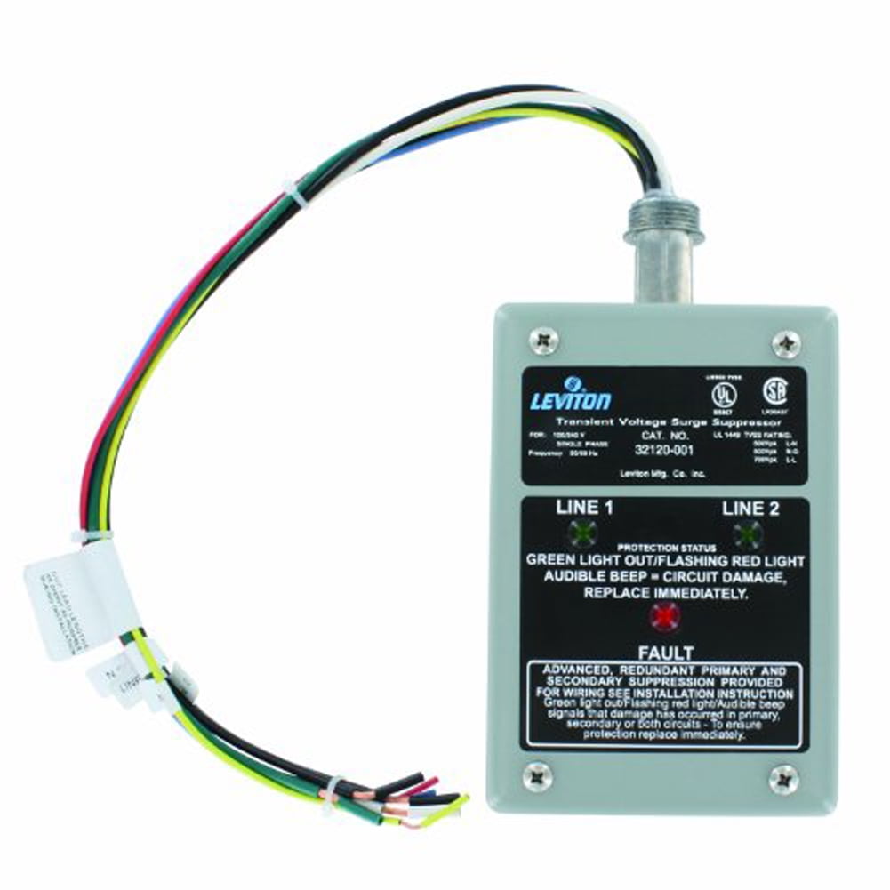 Leviton 32120-1 120/240 Volt Single Phase, Surge Panel, DHC and X10 ...