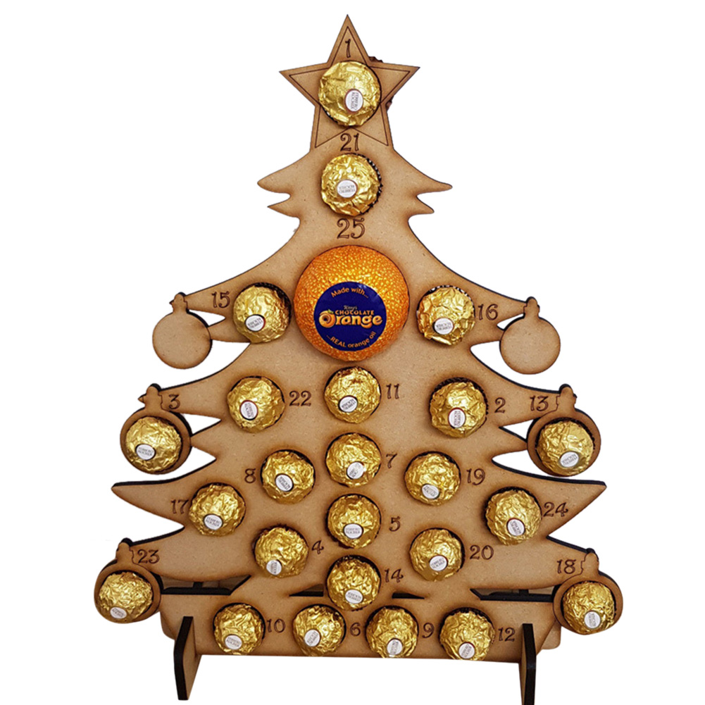 Handmade Wooden Christmas Advent Calendar Hollow Out Countdown handmade-wooden-christmas-advent-calendar-hollow-out-countdown