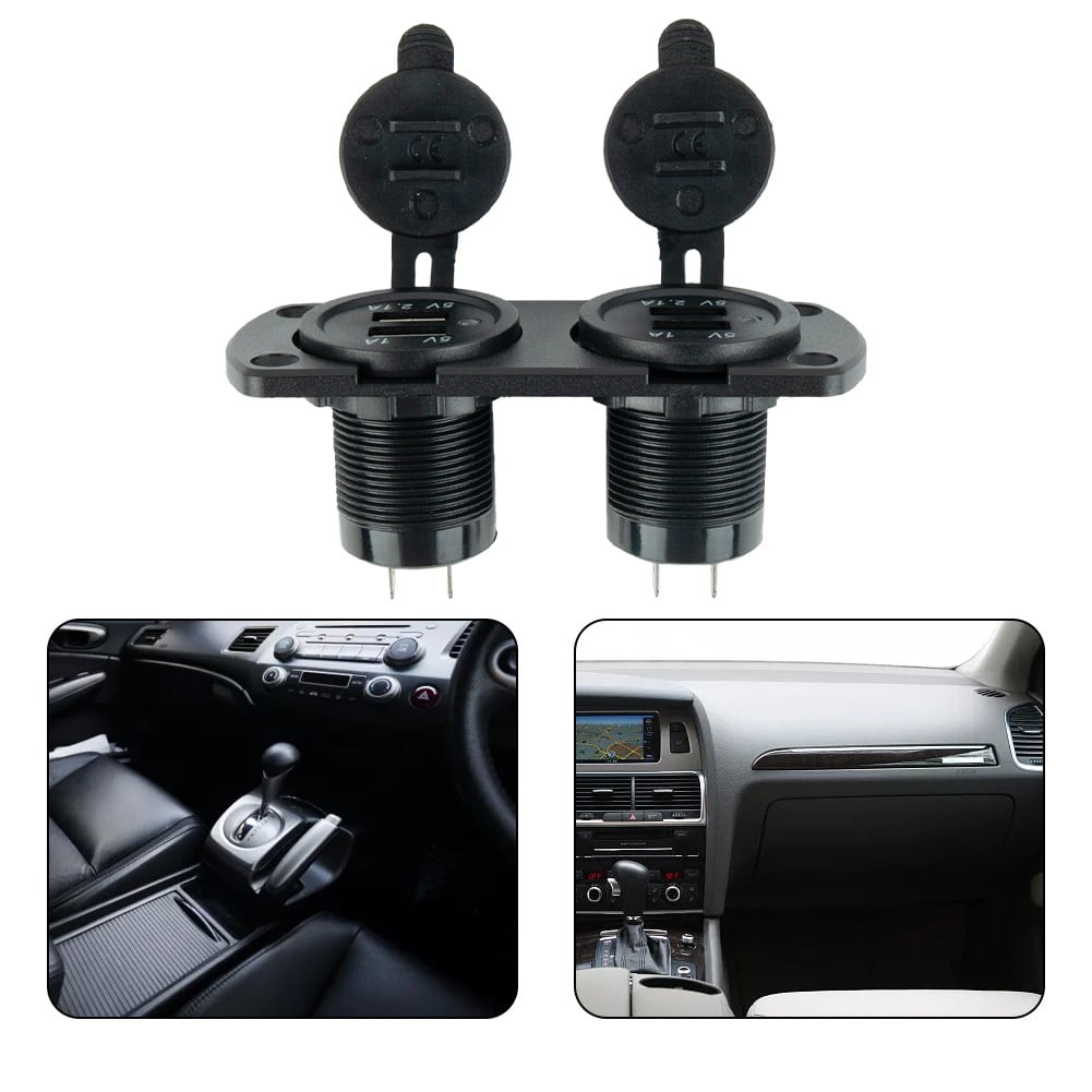 Dual USB 4 Ports Power Charger Socket Outlet Flush Mount 12V 24V ...