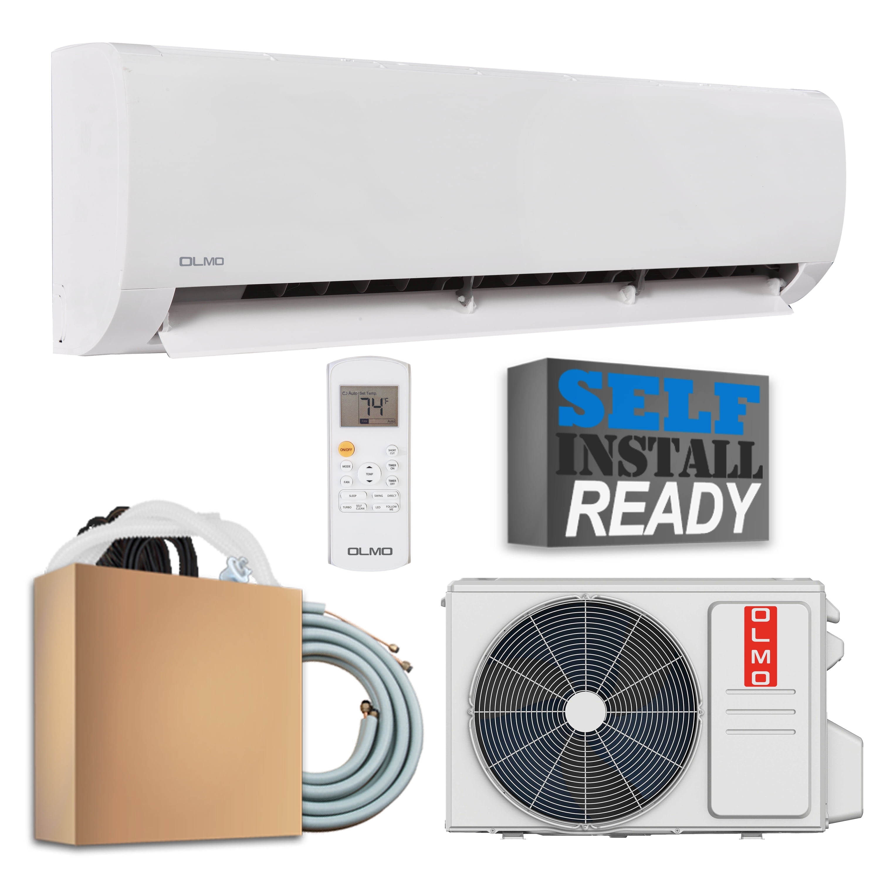 OLMO 12000 BTU 115V ALPIC ECO Series Ductless Air Conditioning+25FT ...