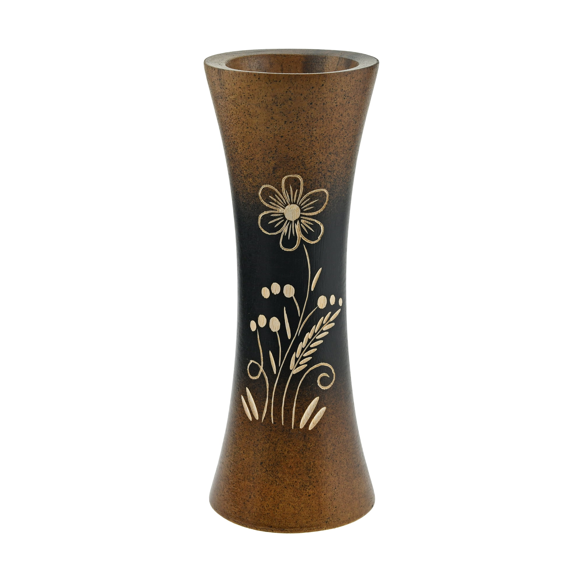 Bloom Like a Flower Brown Mango Tree Wood Flower Vase - Walmart.com