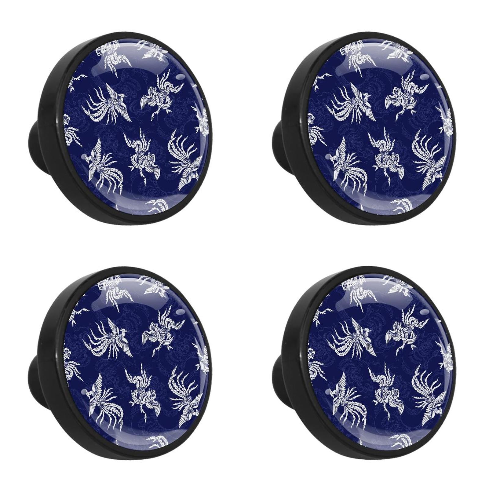 4 Pcs Oriental phoenix Knobs for Kitchen Cabinet Cupboard Dresser Bookcase Drawer Pulls Handles ...