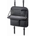 PU Leather Backseat Car Organizer with Foldable Tray & Tablet Holder ...