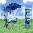 1pack Stripe Green Ergonomic widened folding chair with sunshade ...