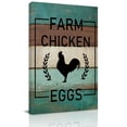 Canvas Wall Art Chicken Eggs Canvas Art Print Farmhouse Animal Teal ...