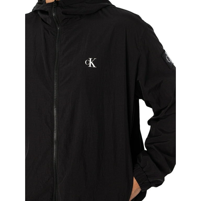 Calvin Klein Jeans Logo Windbreaker Jacket, Black - Walmart.com Calvin Klein Jeans Logo Windbreaker Jacket, Black - Walmart.com