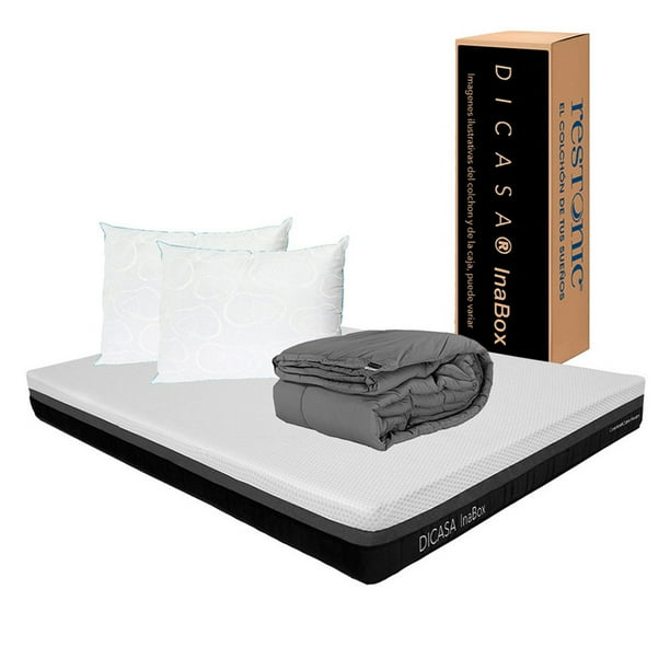 Colchón Matrimonial Inabox + Almohada Oso 2 + Edredón Homy | Bodega ...