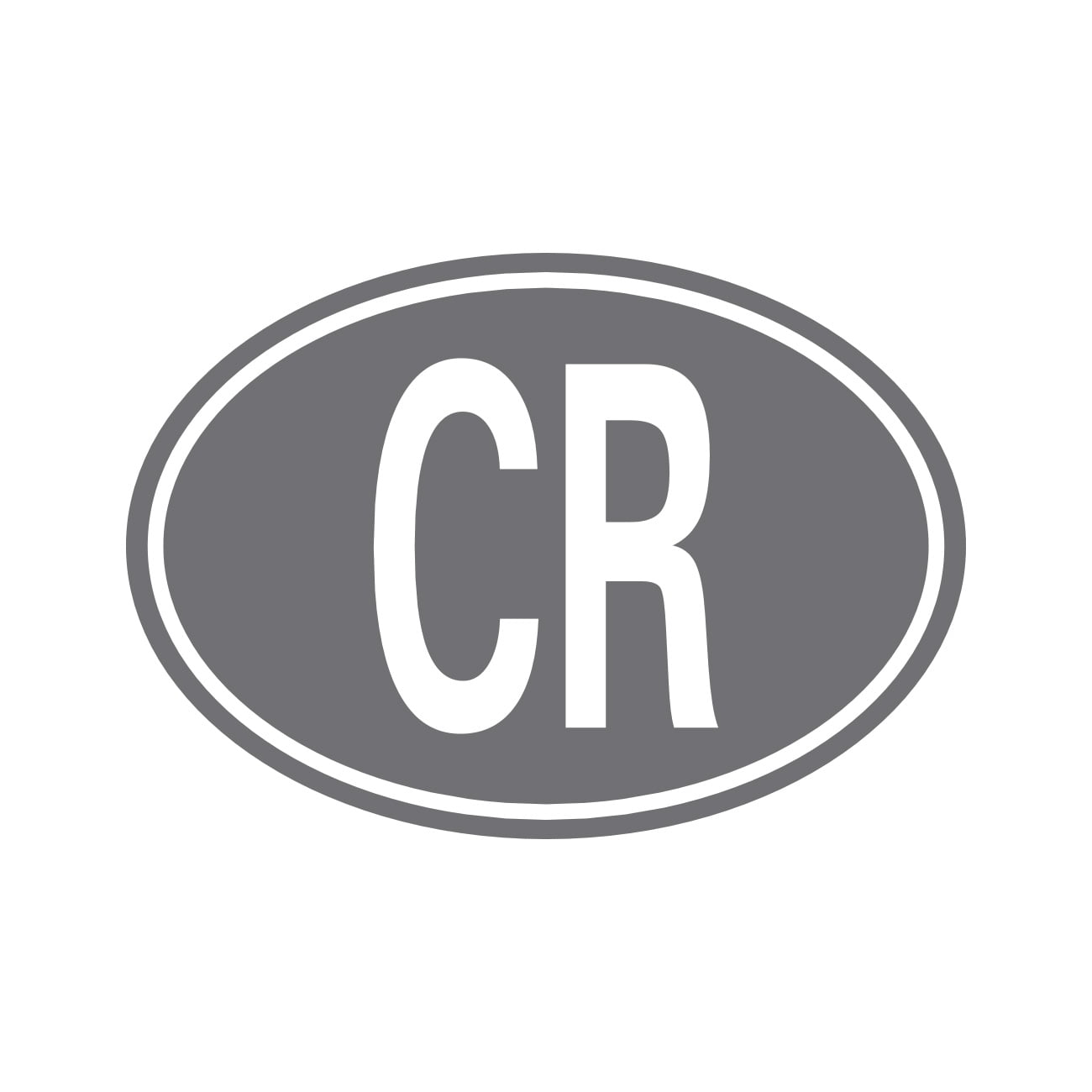 Costa Rica Oval Sticker Decal Die Cut - Self Adhesive Vinyl ...