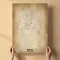 Eritrea Print, Eritrean Gift, Minimalistic Country Map Poster, ER Line ...