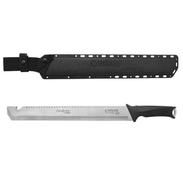 Swiss Tech 18-inch Sawtooth Machete, Titanium-Coated Stainless Steel ...