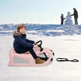 Snow Sleds for Kids, Saddle Seat Snow Sled with Safety Hand Grips, Fast ...
