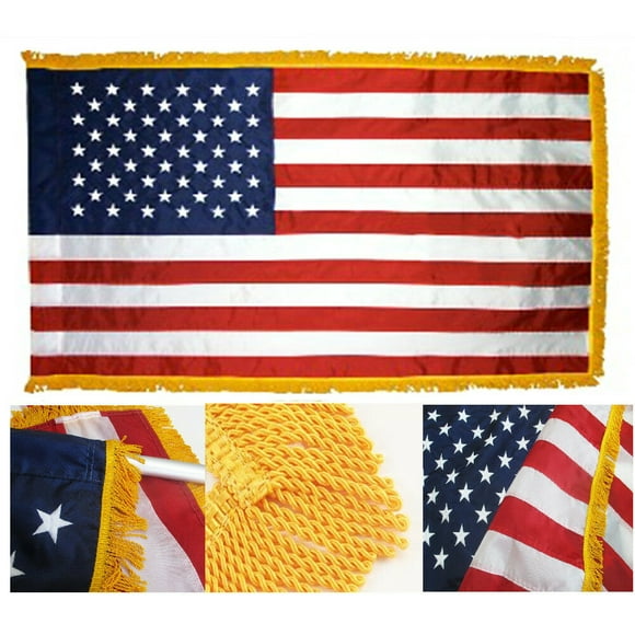 Gold Fringe Flag House