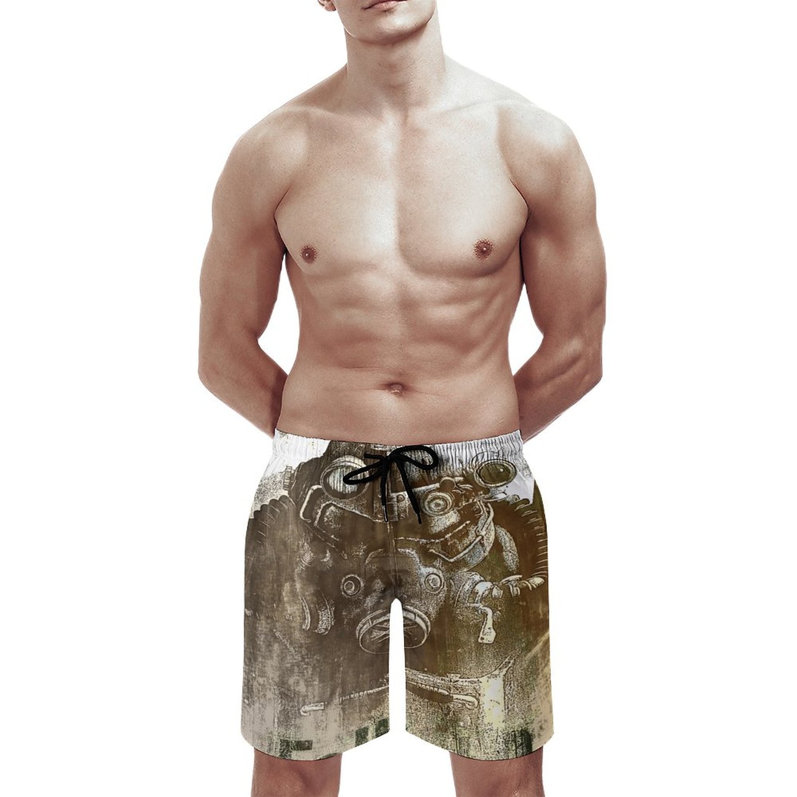 Bathing Suits With Mesh Lining Men's Military Theme Swim Trunks ...
