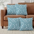 Blue Paw Print Pillow Covers Set of 4, Modern Classic Blue White Animal ...
