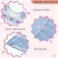 Blue Background Pink Hearts White Lace Valentine Sleeveless Dress A ...