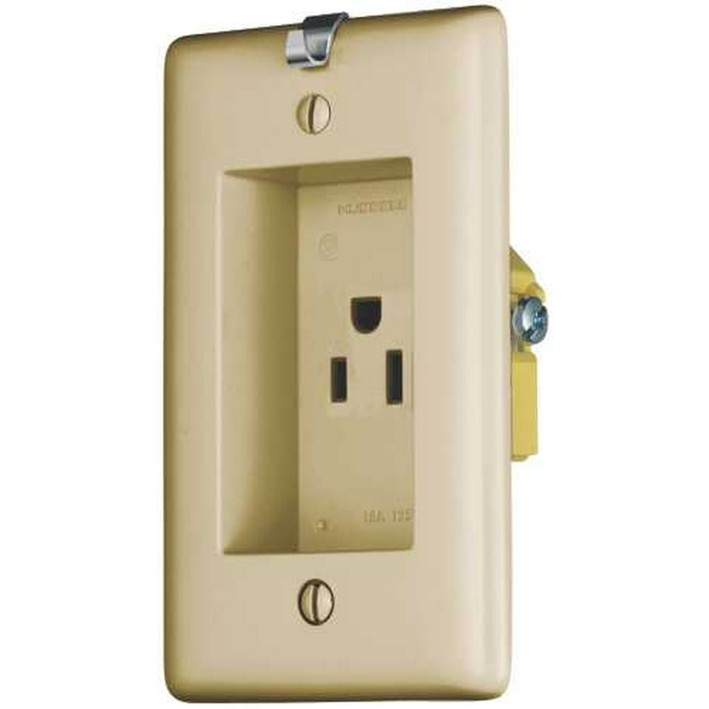 CLOCK HANGER RECESS RECEPTACLE 15AMPS 125VOLTS IVORY - Walmart.com ...