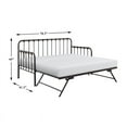 Lexicon Constance Twin Size Daybed with Trundle, Full Metal Frame and ...