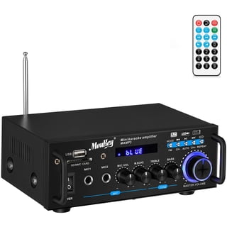 Pyle Mini Stereo Power Amplifier - 2 x 40 Watt with AUX, CD & Mic ...