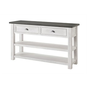 Weston Home Caden Wood Scrollwork Sofa Table, Antique White - Walmart ...