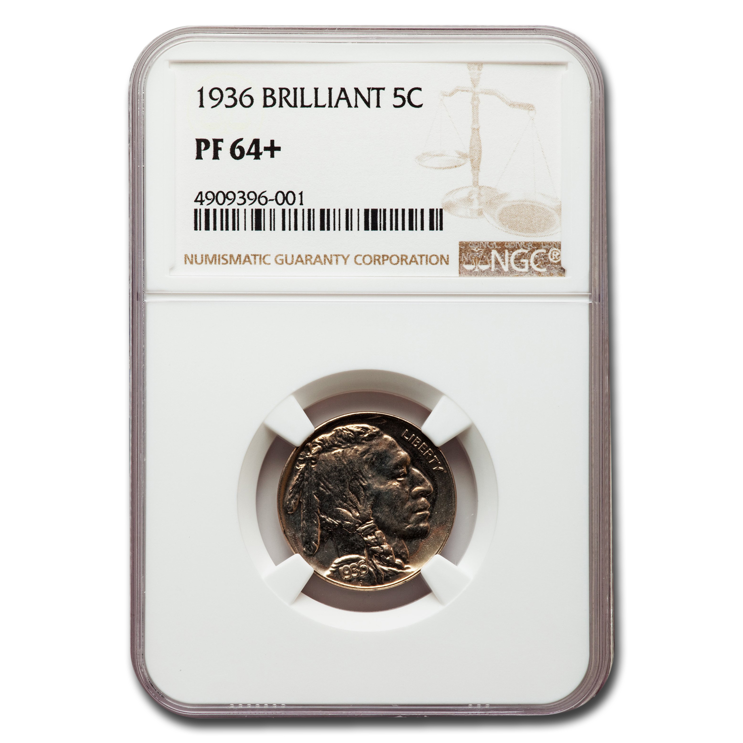 1936 Buffalo Nickel PF-64+ NGC (Brilliant) - Walmart.com