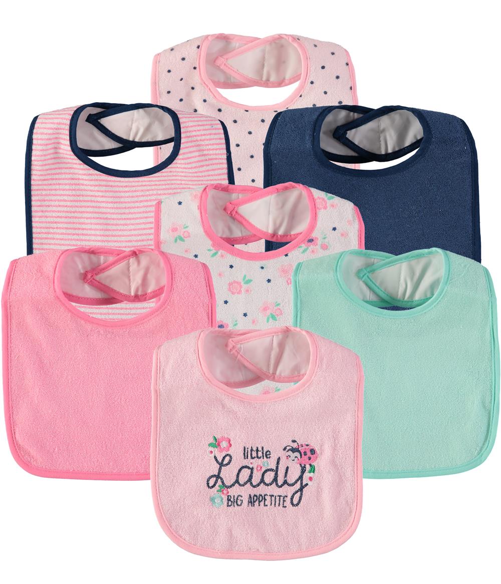 Bon Bebe Baby Girls 7-Pack Bibs with Waterproof Backing - Walmart.com