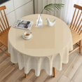 Beige Gradient Squares Round Tablecloth 54 inches Softness Layers Zen ...