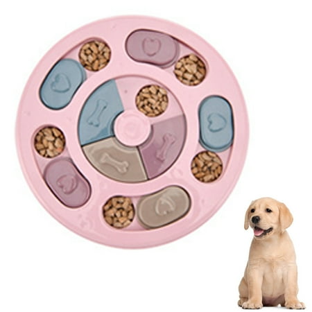 Puzzle Dog Toy for Small Puppies - Interactive Game Toy - Pink - Round ...