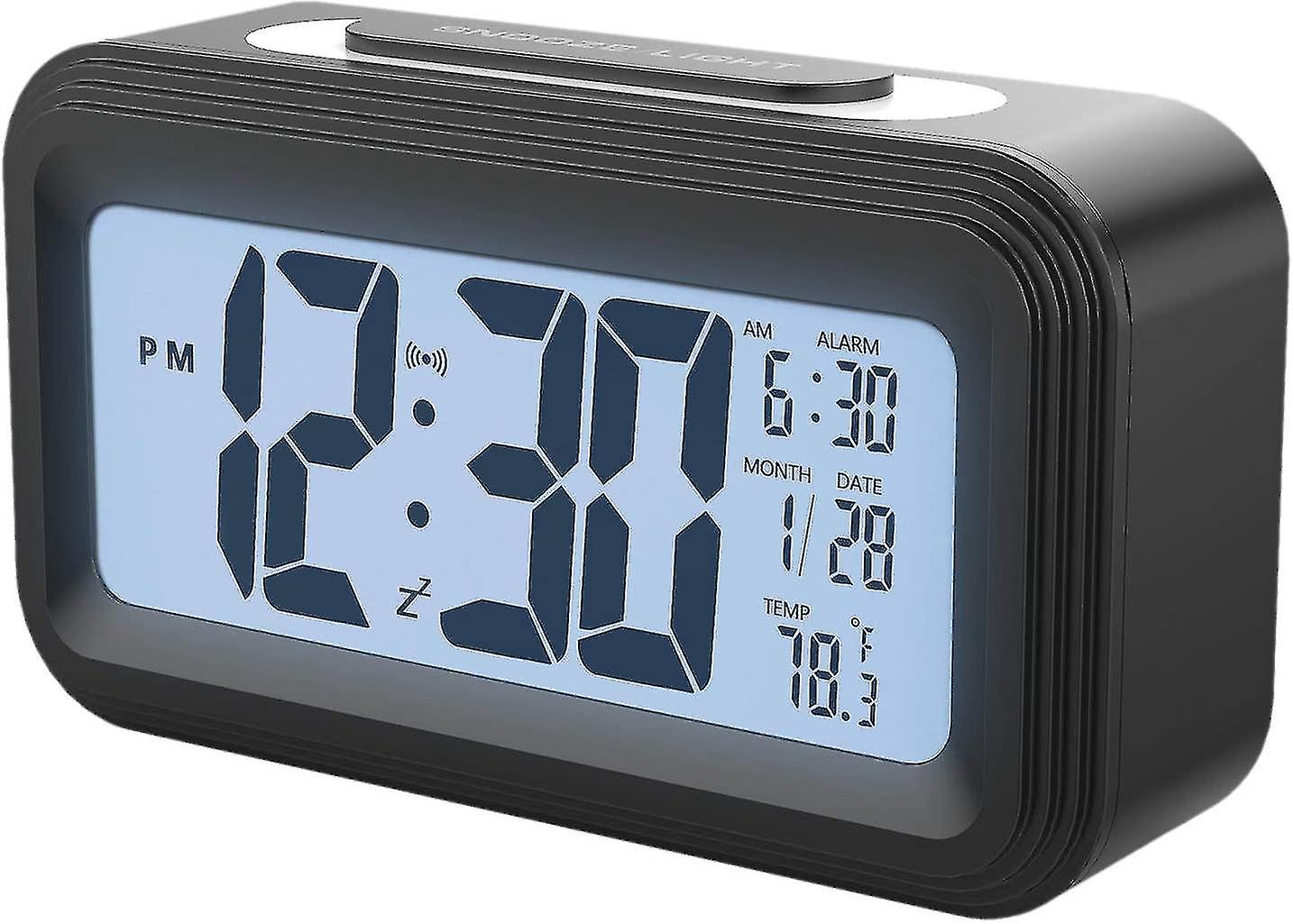 Versión actualizada Despertador con pilas, pantalla LCD electrónica ...