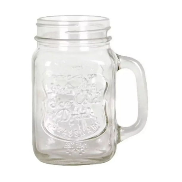 24 Piezas Tarro Mason Jars Drink Lab Con Asa 480ml 16oz vidrio Cocina Decoracion | Bodega ...