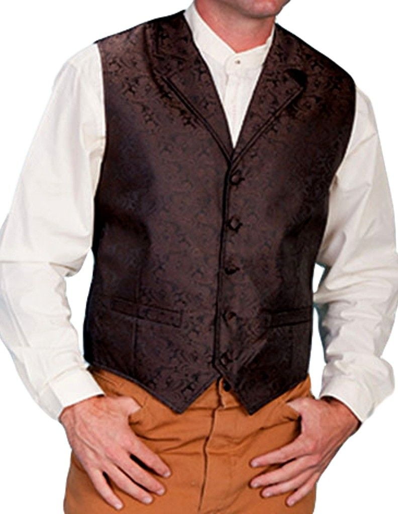 Scully Western Vest Mens Manly Quality Lined Paisley Button RW093XX ...