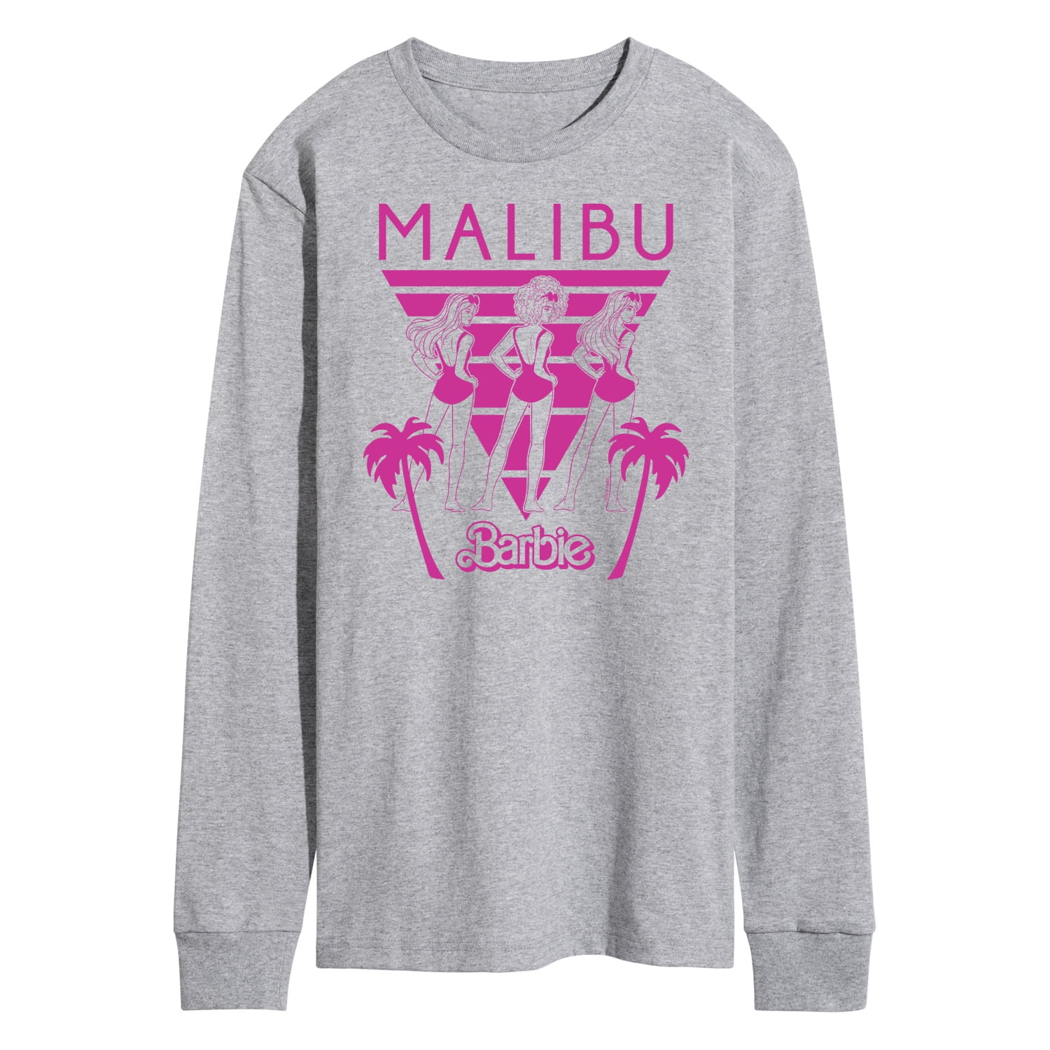 Barbie - Malibu - Retro Palm Trees & Bathing Suits - Men's Long Sleeve ...