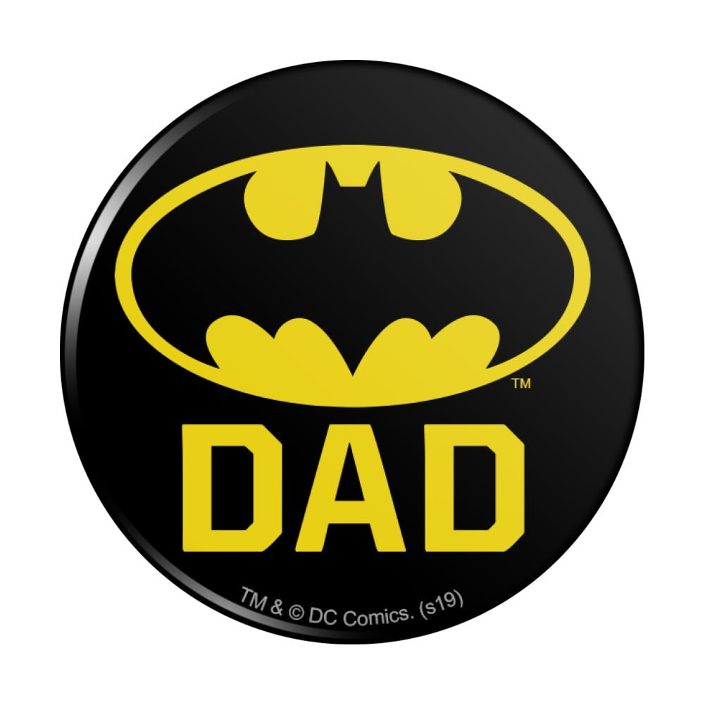 Batman Bat Dad Shield Logo Pinback Button Pin - Walmart.com