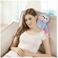 Health Touch Huggable Rainbow Sloth - Cozy Vibrating Animal Massager ...