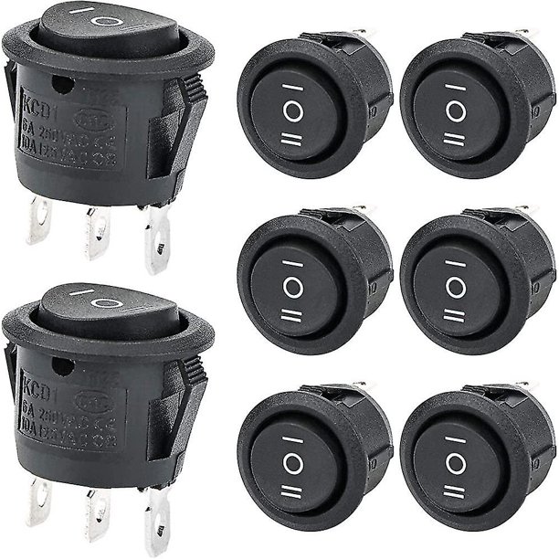 8 Pieces Toggle Switches, 3 Position On-off-on With Spdt 3 Pins Rocker ...