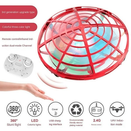 Qian Mini Helicopter Kids Toys Ufo Drone Fly Helicopter Infraed Hand ...